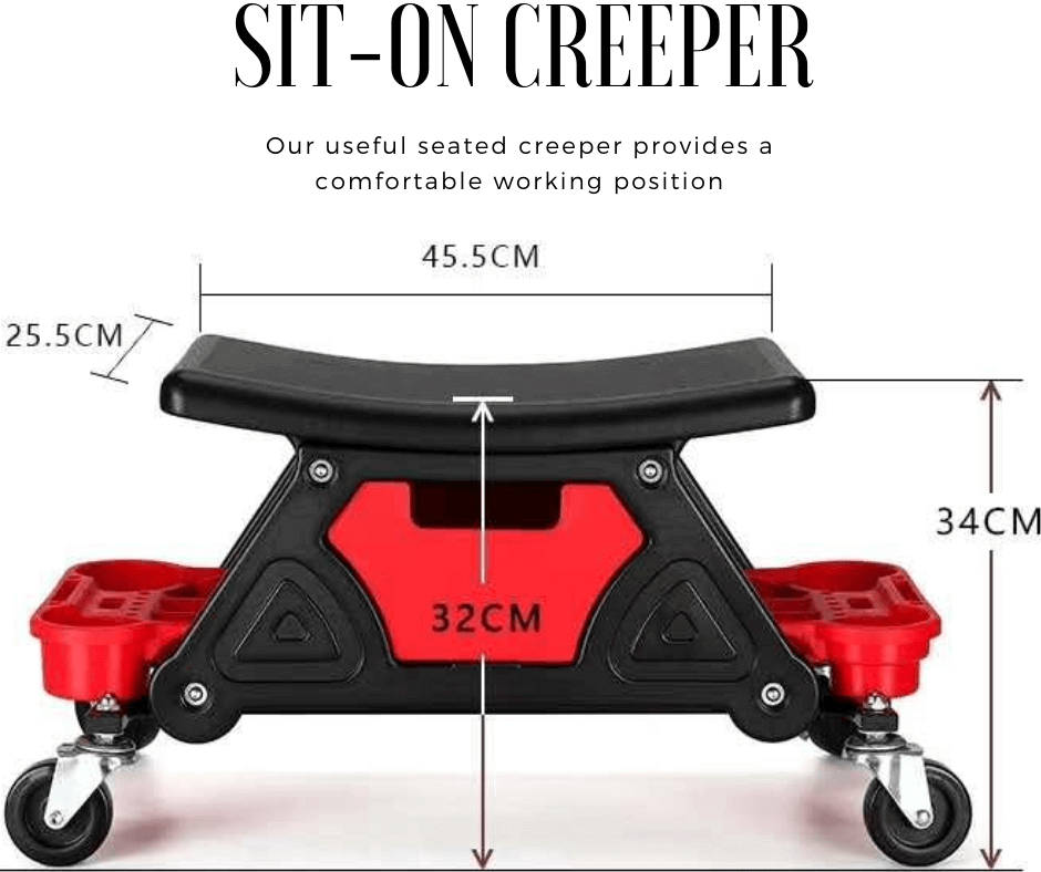 Auto Compact Sit-On Creeper - Hold Up To 330lbs!